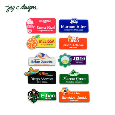 Custom Logo Cut Out Name Tags - Made in USA — Jay C Designs