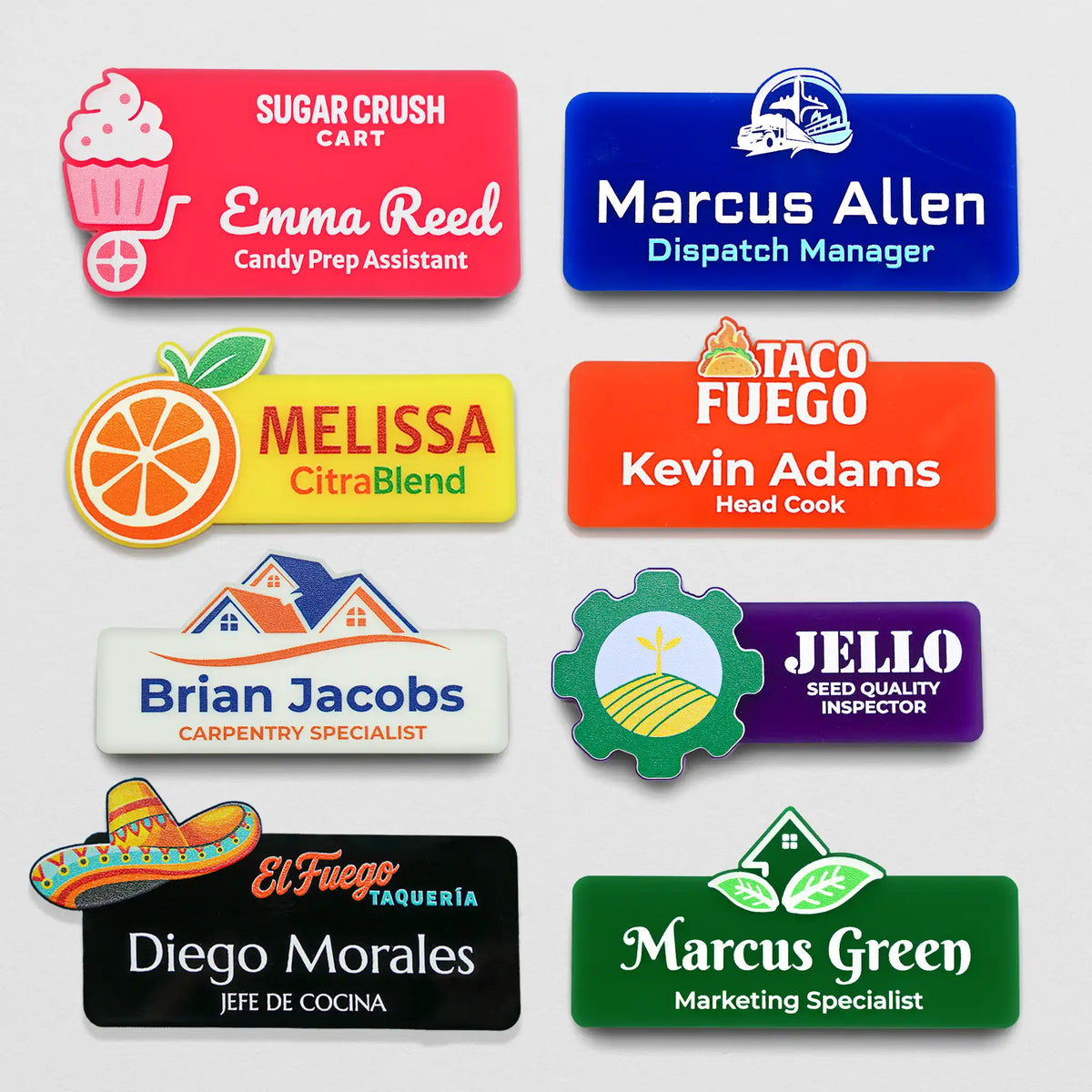 Custom Logo Cut Out Name Tags – Made in Houston, Texas — Jay C Designs